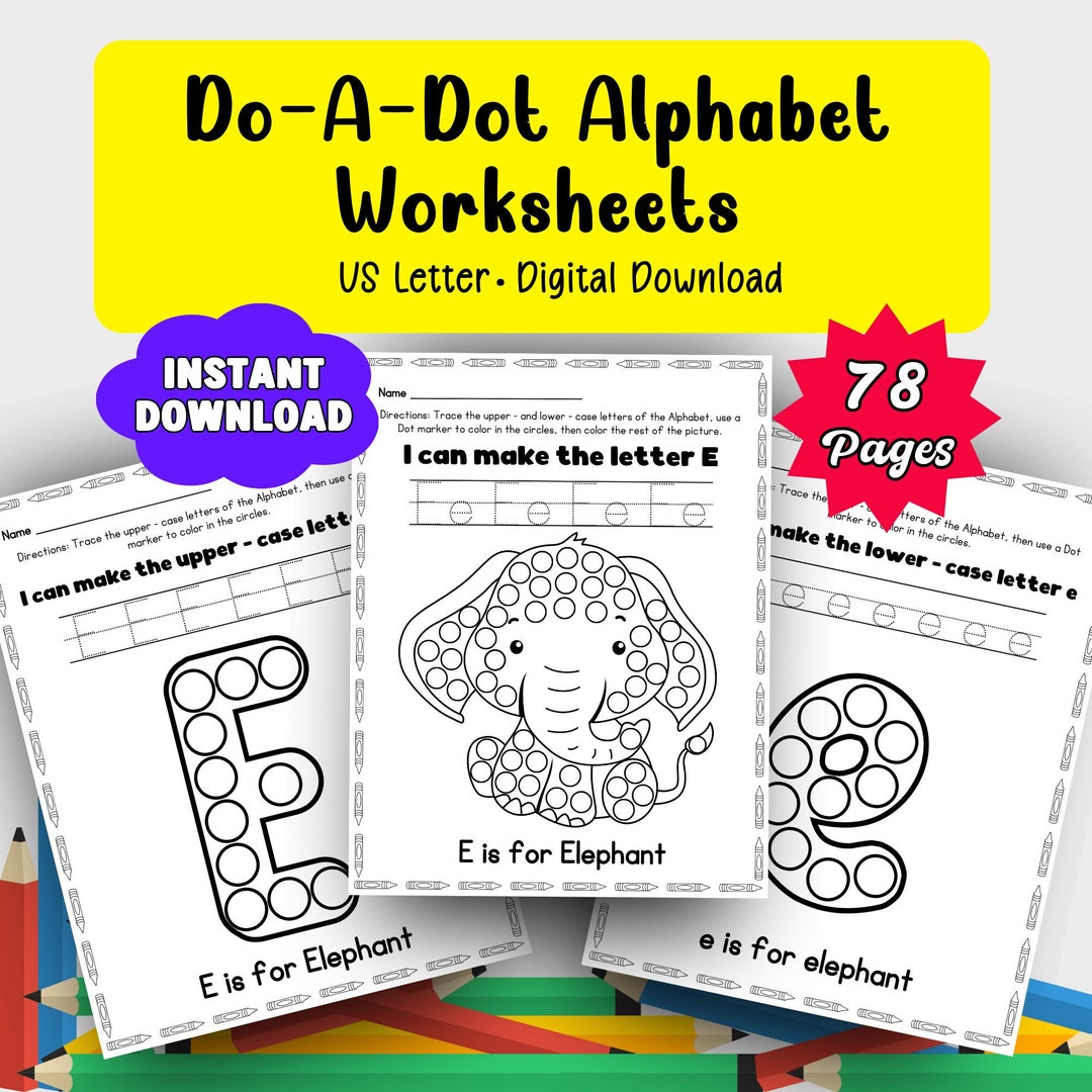 Do a Dot Alphabet Animal Printable Trace Letters of the Alphabet ...