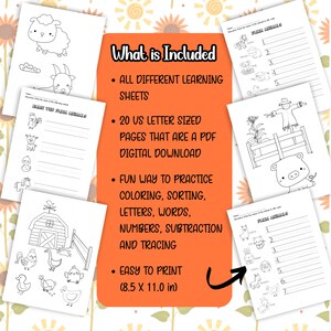 20 Farm Animal Activity Printable Farm Learning Pack Activity ...