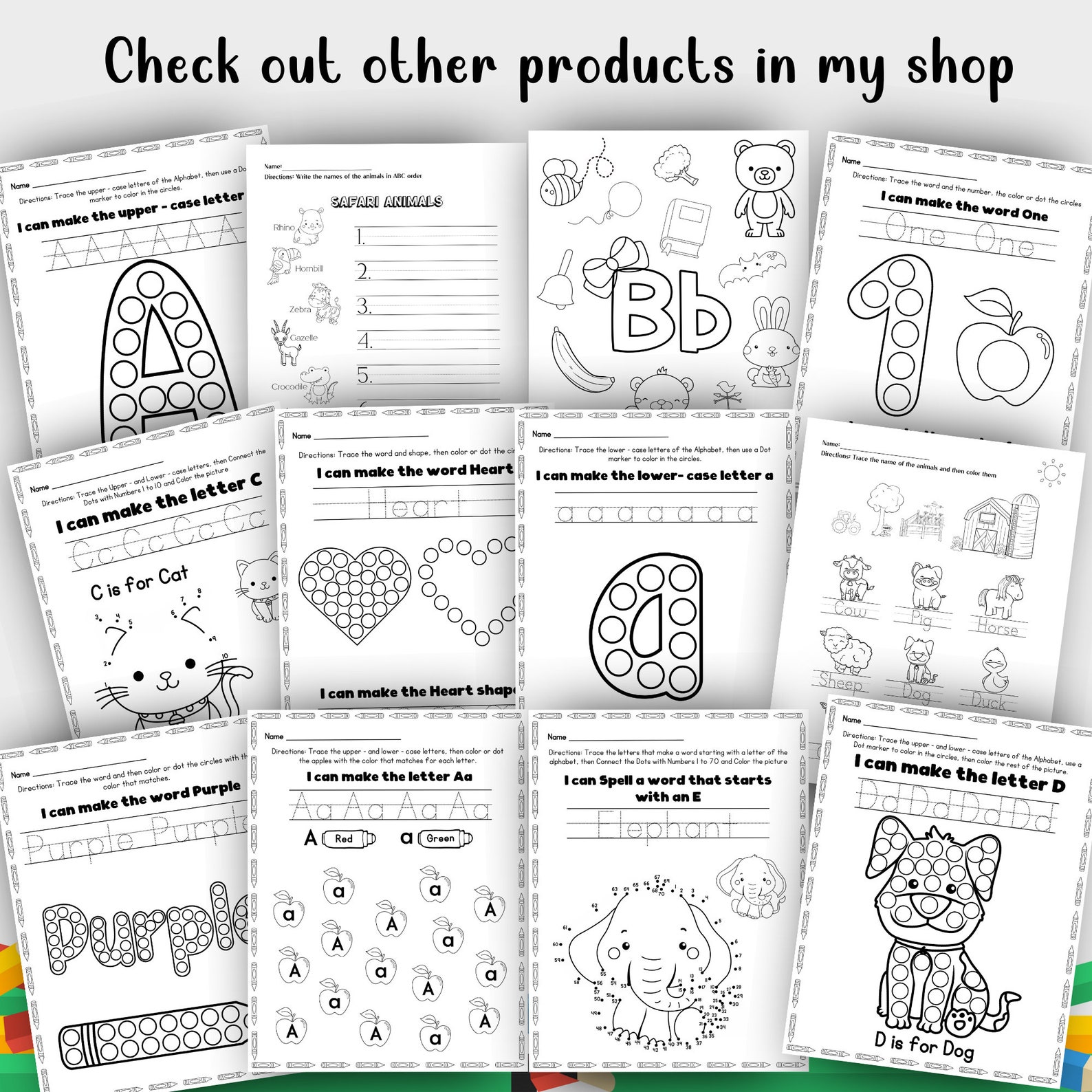 Trace the Alphabet Printable Upper- and Lower-case Alphabet Worksheets ...