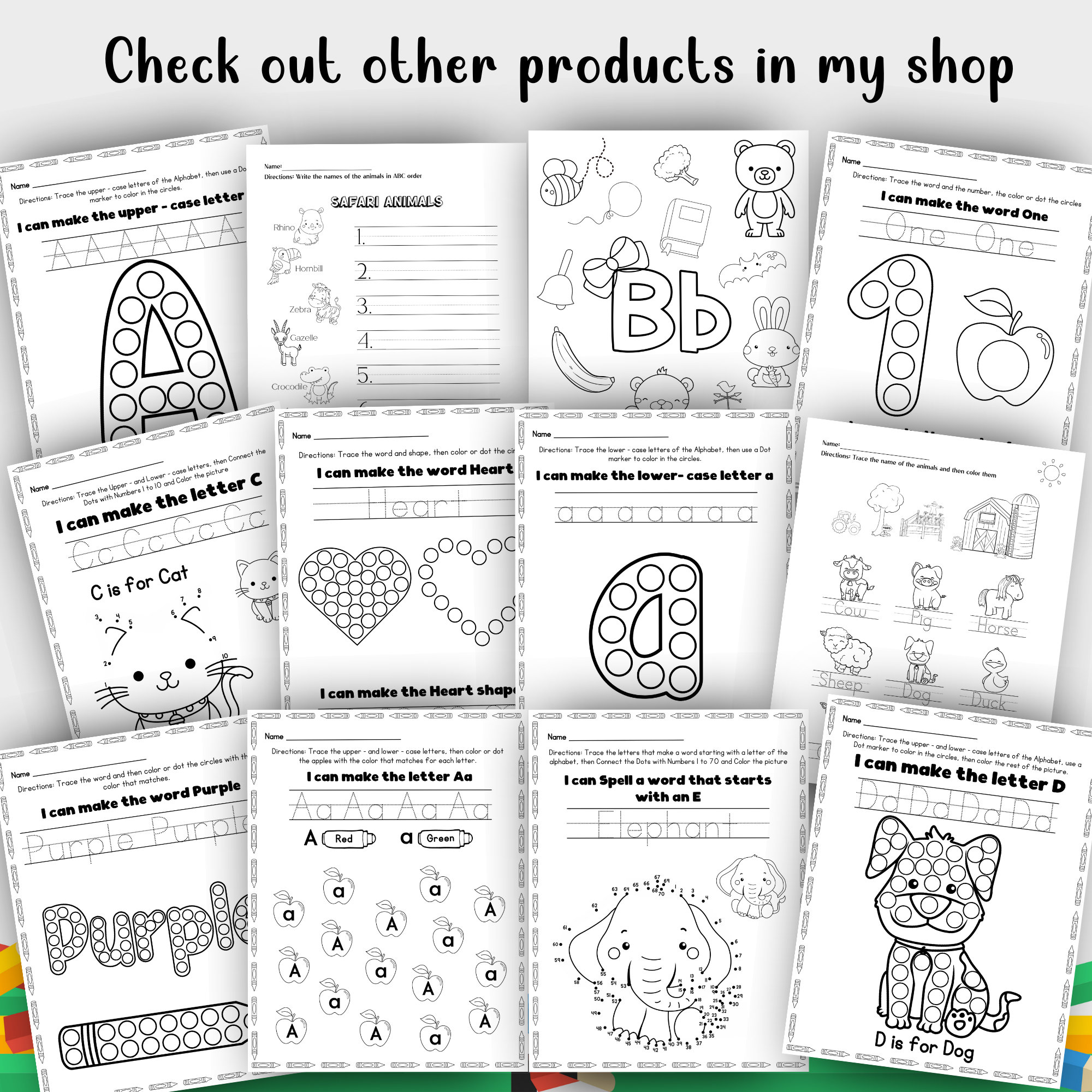Trace the Alphabet Printable Upper- and Lower-case Alphabet Worksheets ...
