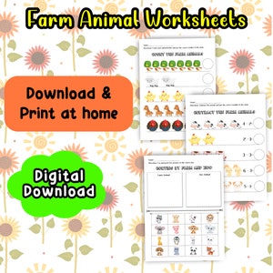 20 Farm Animal Activity Printable Farm Learning Pack Activity ...
