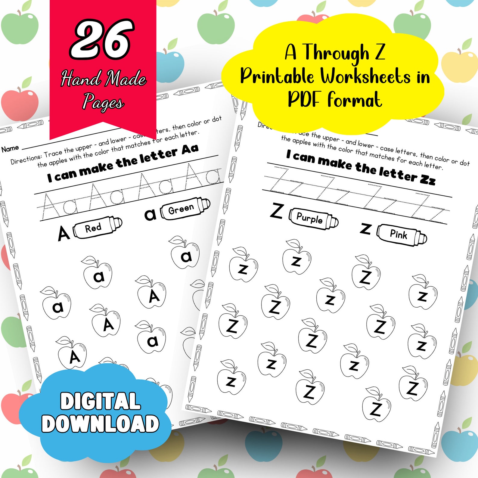 Do a Dot Alphabet Printable Trace Letters of the Alphabet Worksheets ...