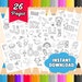 26 Alphabet Coloring Book Printable Coloring Pages - Etsy