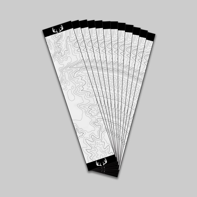 5" Topo Map Arrow Wrap White | 6 or 12 Pack | Deer Hunting | Arrow ...