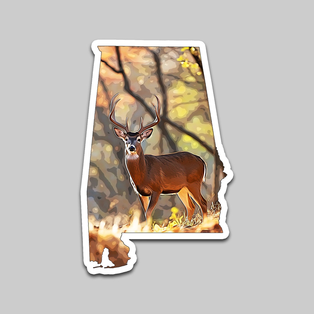 Alabama Buck Sticker - Etsy