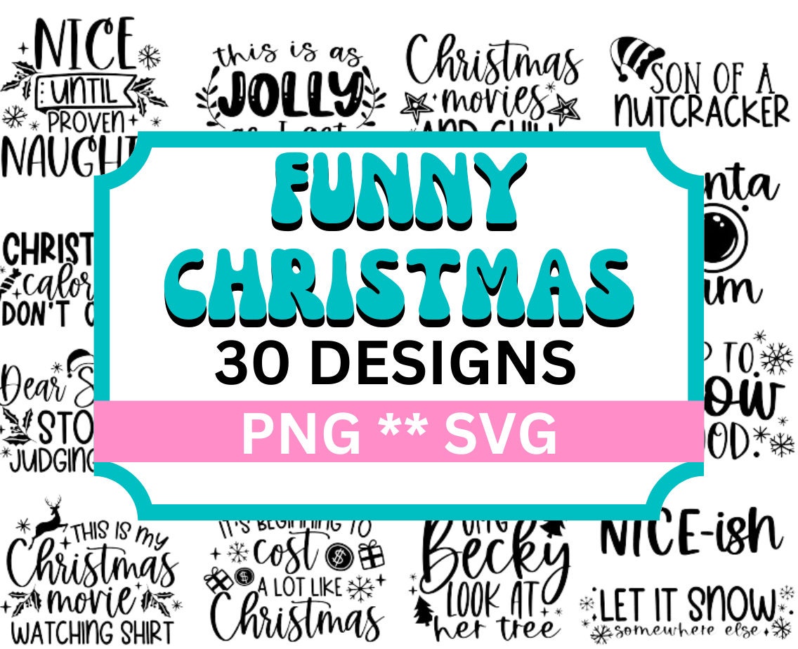 Funny Christmas SVG Bundle, Christmas Sign Svg , Merry Christmas Svg ...
