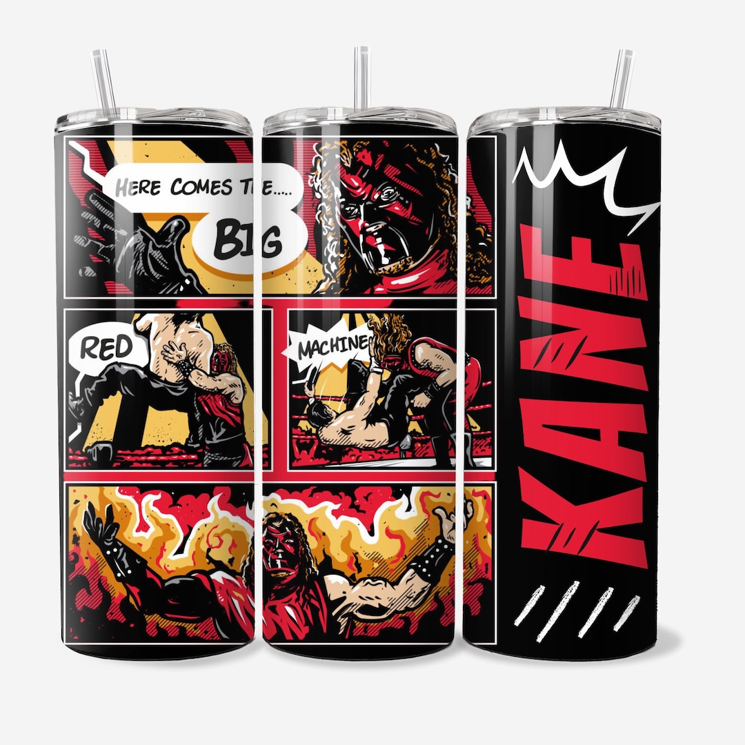 Kane 20oz Tumbler, Wrestling Fan, Travel Mug, Sports Lover, Gift for ...