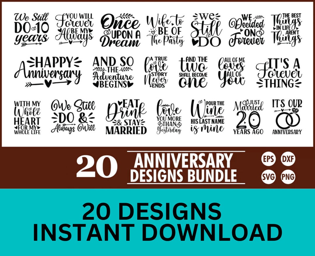 Anniversary Svg Bundle, Married Couple Svg, Bride Tribe Svg ...