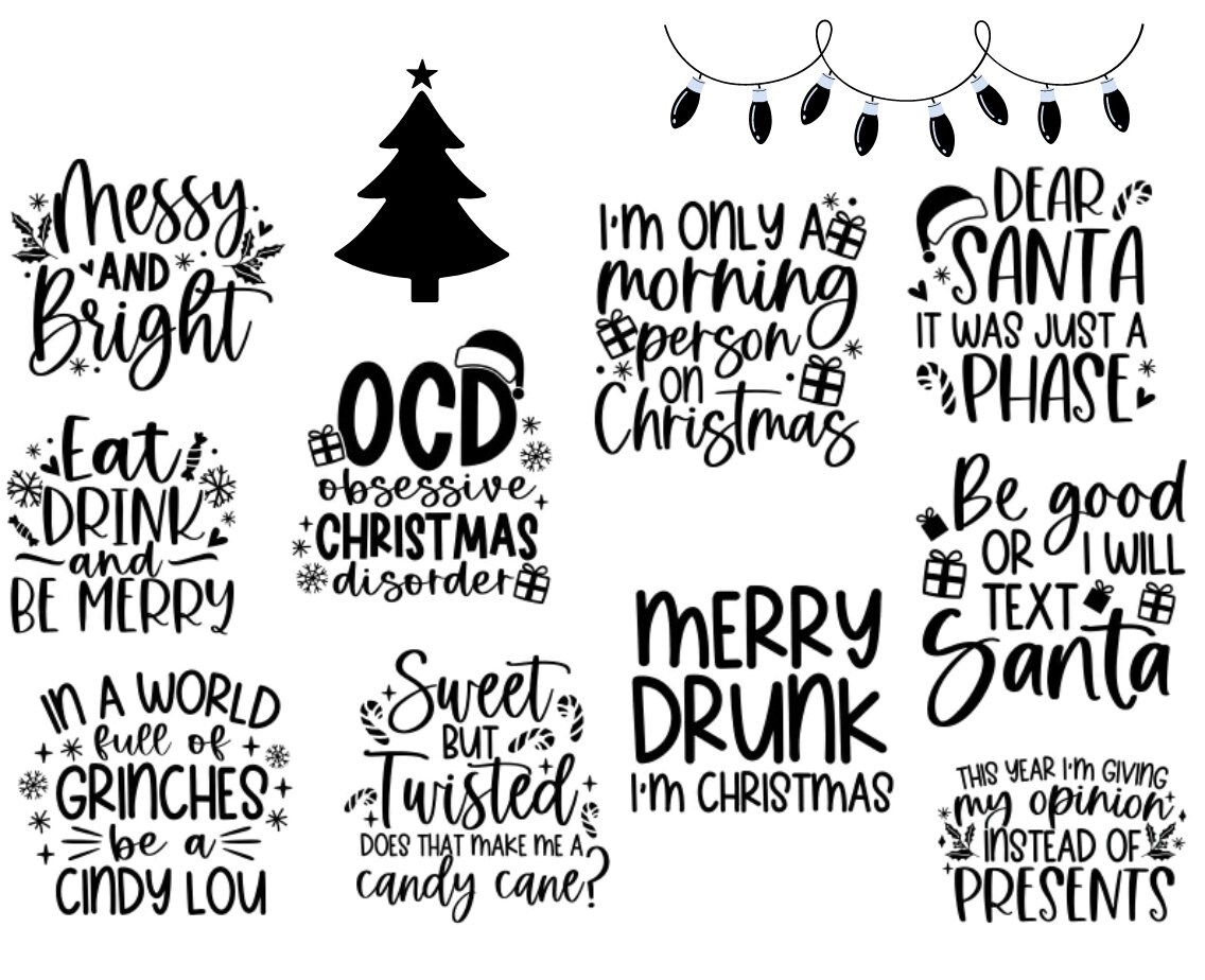 Funny Christmas SVG Bundle, Christmas Sign Svg , Merry Christmas Svg ...
