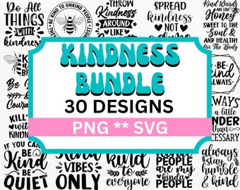 Kindness Svg Bundle, Be Kind Svg, Inspirational Svg, Motivational Svg ...