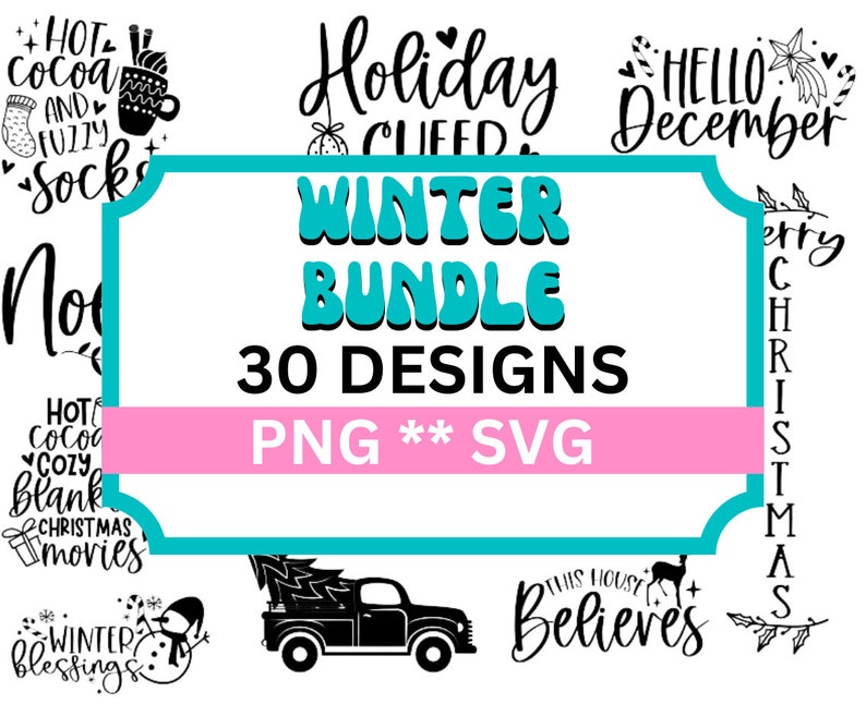 Winter SVG Bundle, Christmas Svg, Winter Svg, Santa Svg, Christmas ...