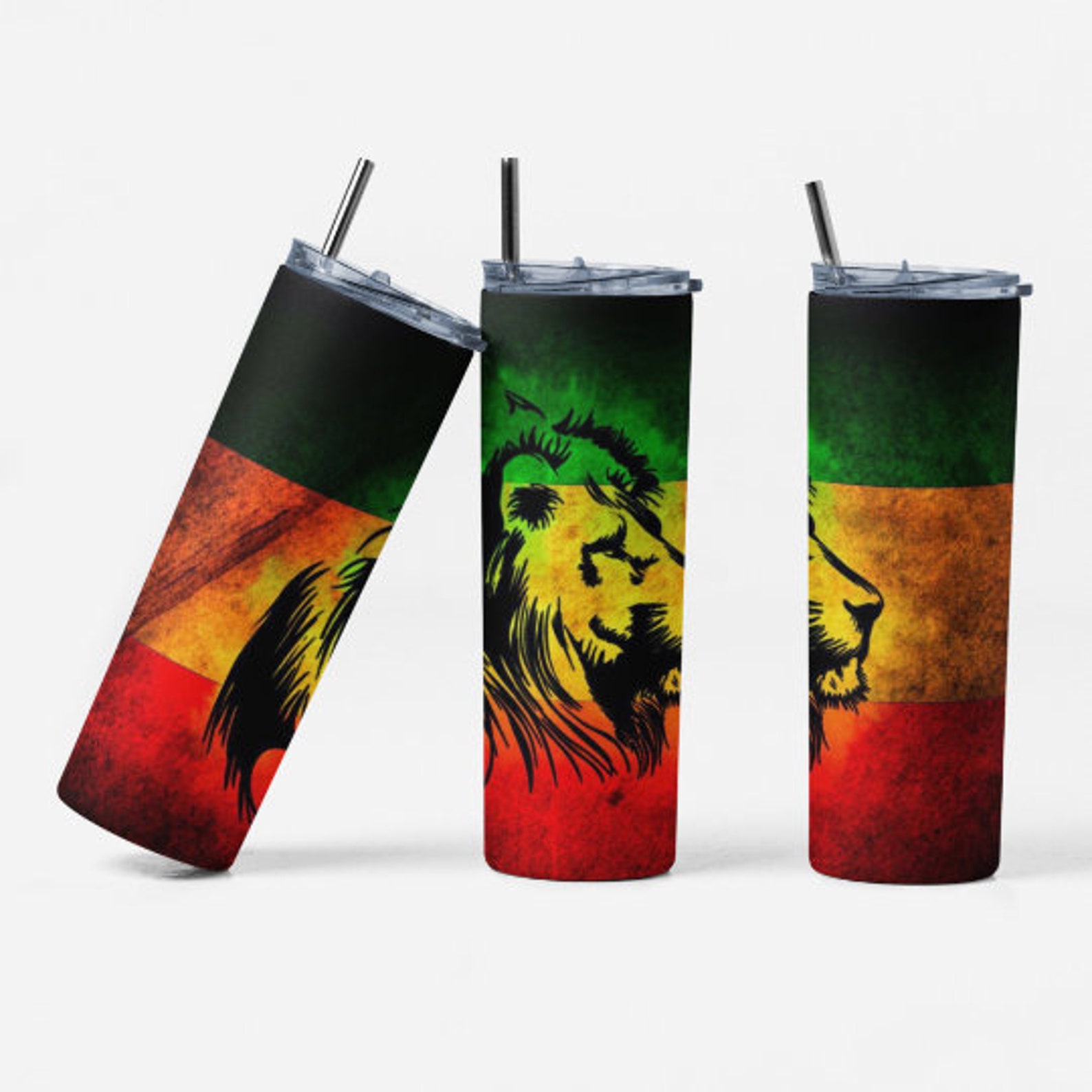 Rasta Lion 20oz Tumbler, Stainless Steel, Personalized Gift, Caribbean ...