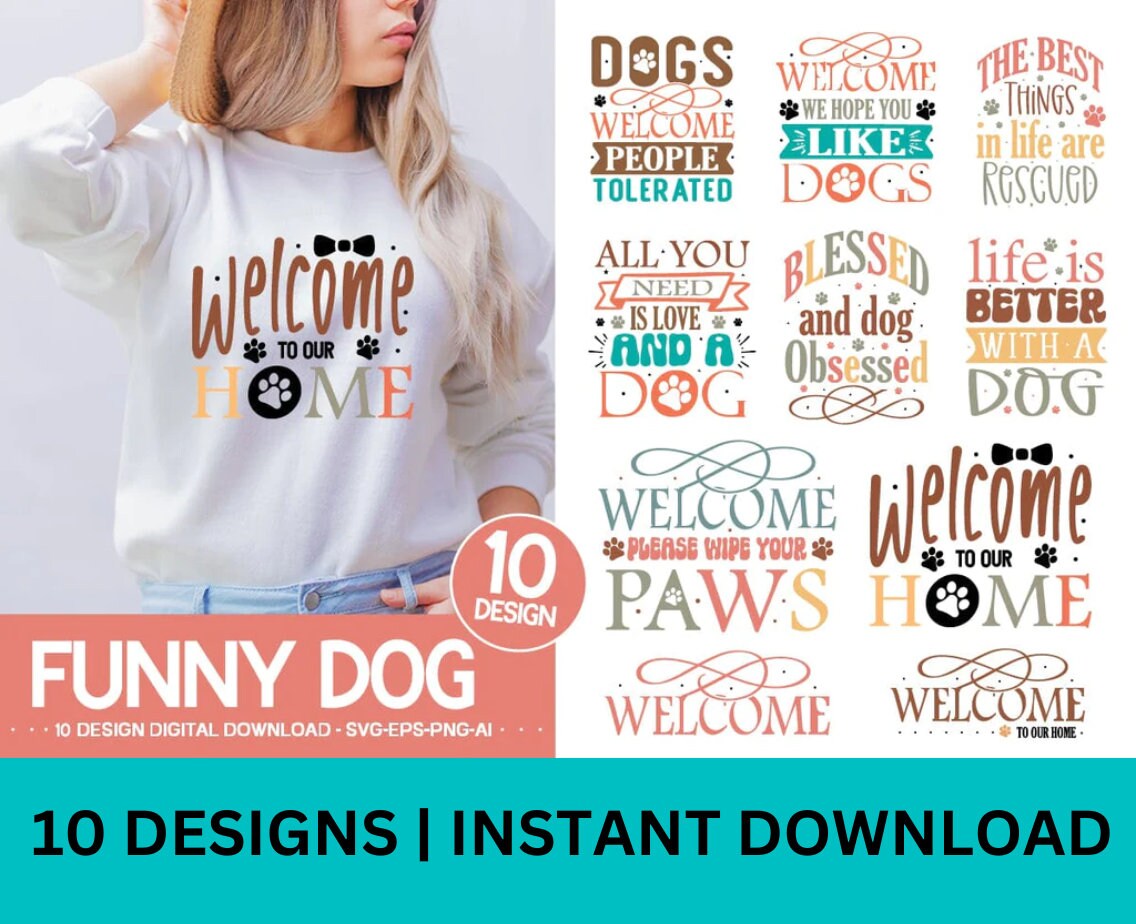 Puppy Svg Bundle, Funny Dog Svg, Pets Svg, Dog Lover Svg, Svg Files for ...