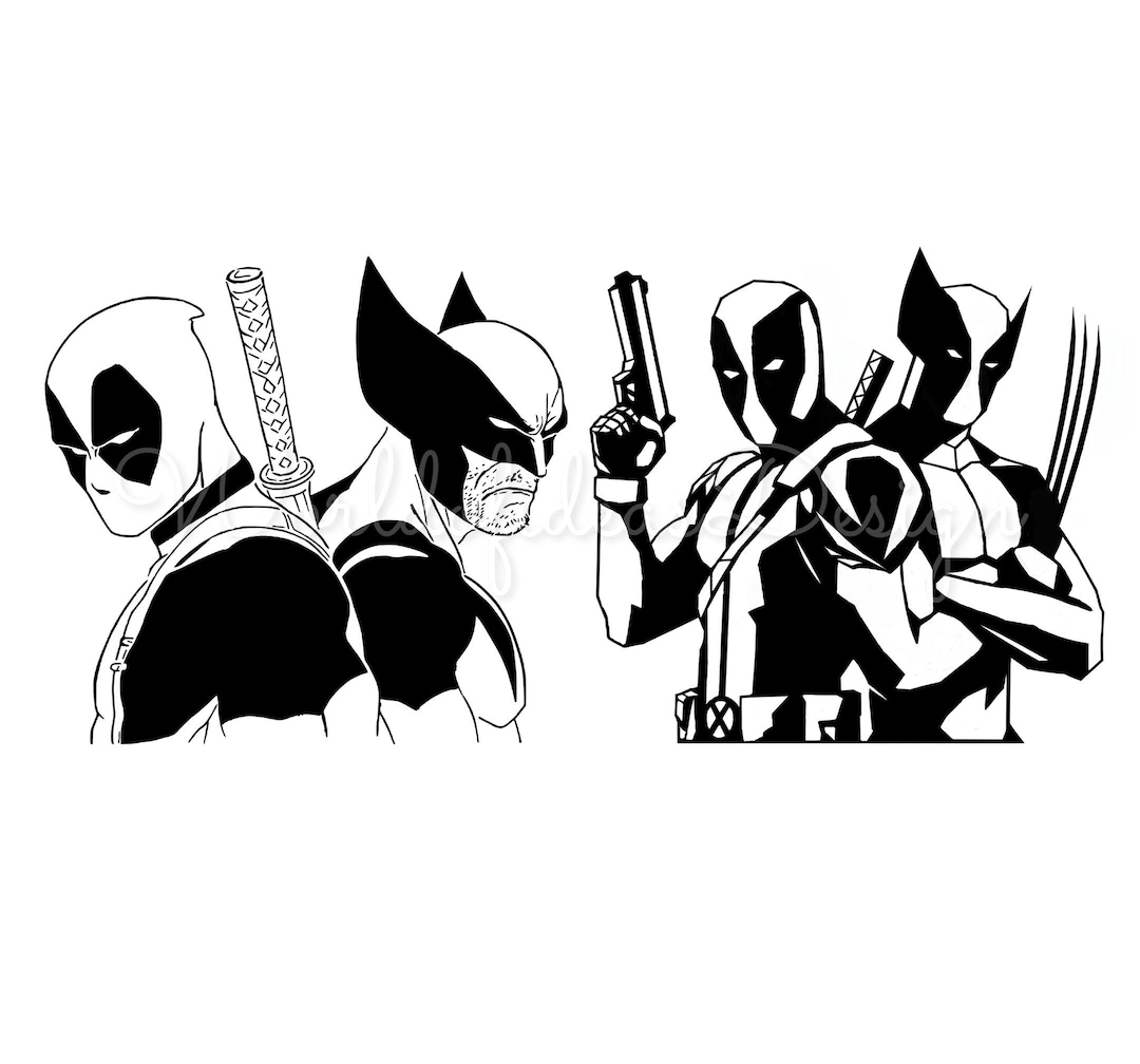 Deadpool & Wolverine SVG Cut Files: Superhero Pack (digital Download ...