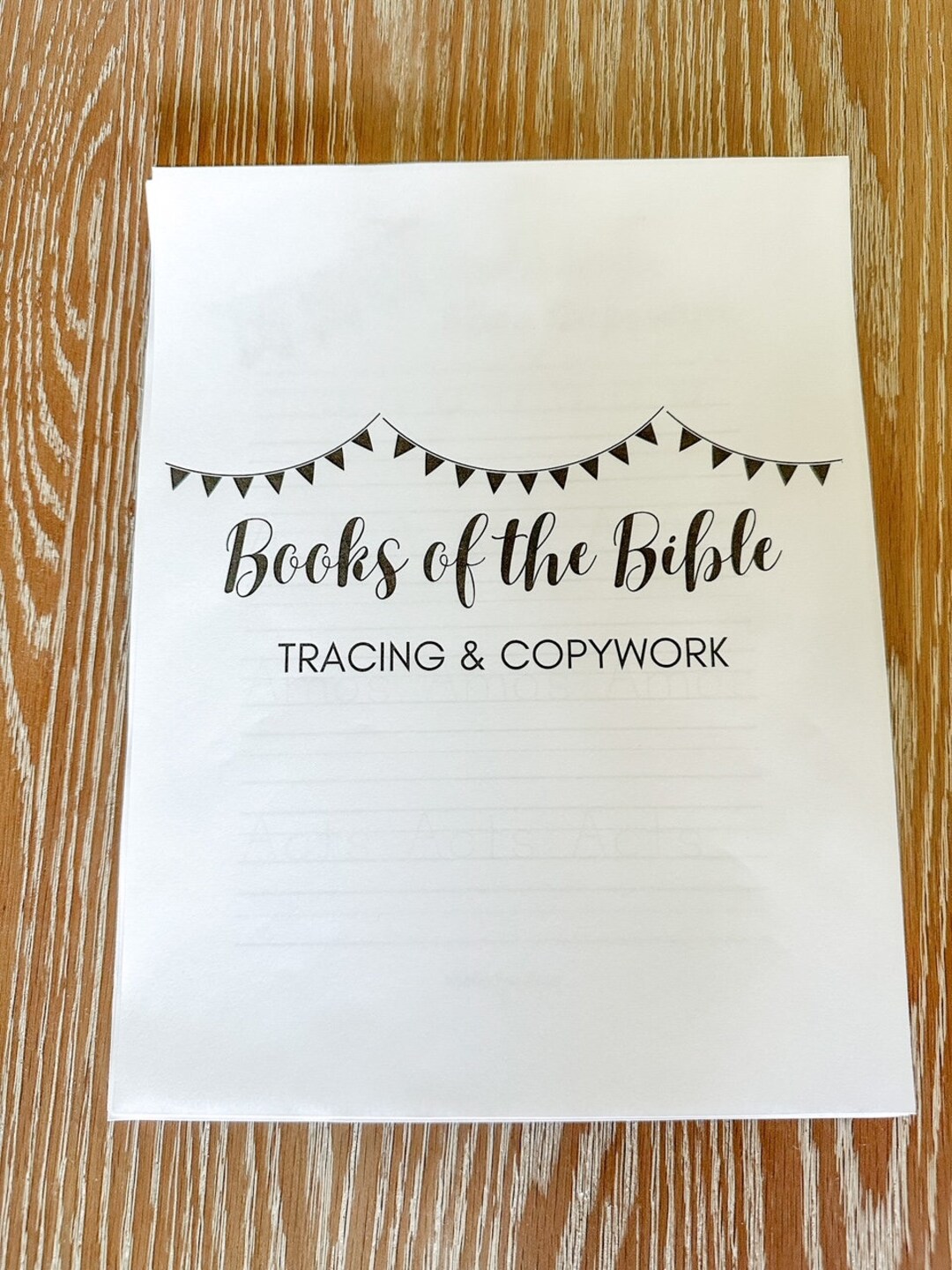 Books Of The Bible Copywork Etsy
