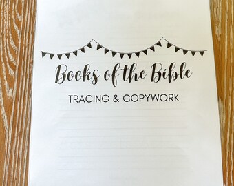 Books of the Bible Print Copywork, Homeschool Handwriting Practice ...
