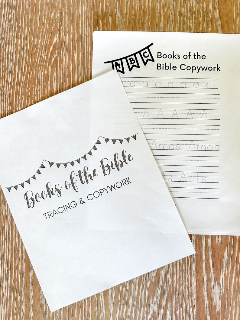 Books of the Bible Copywork - Etsy