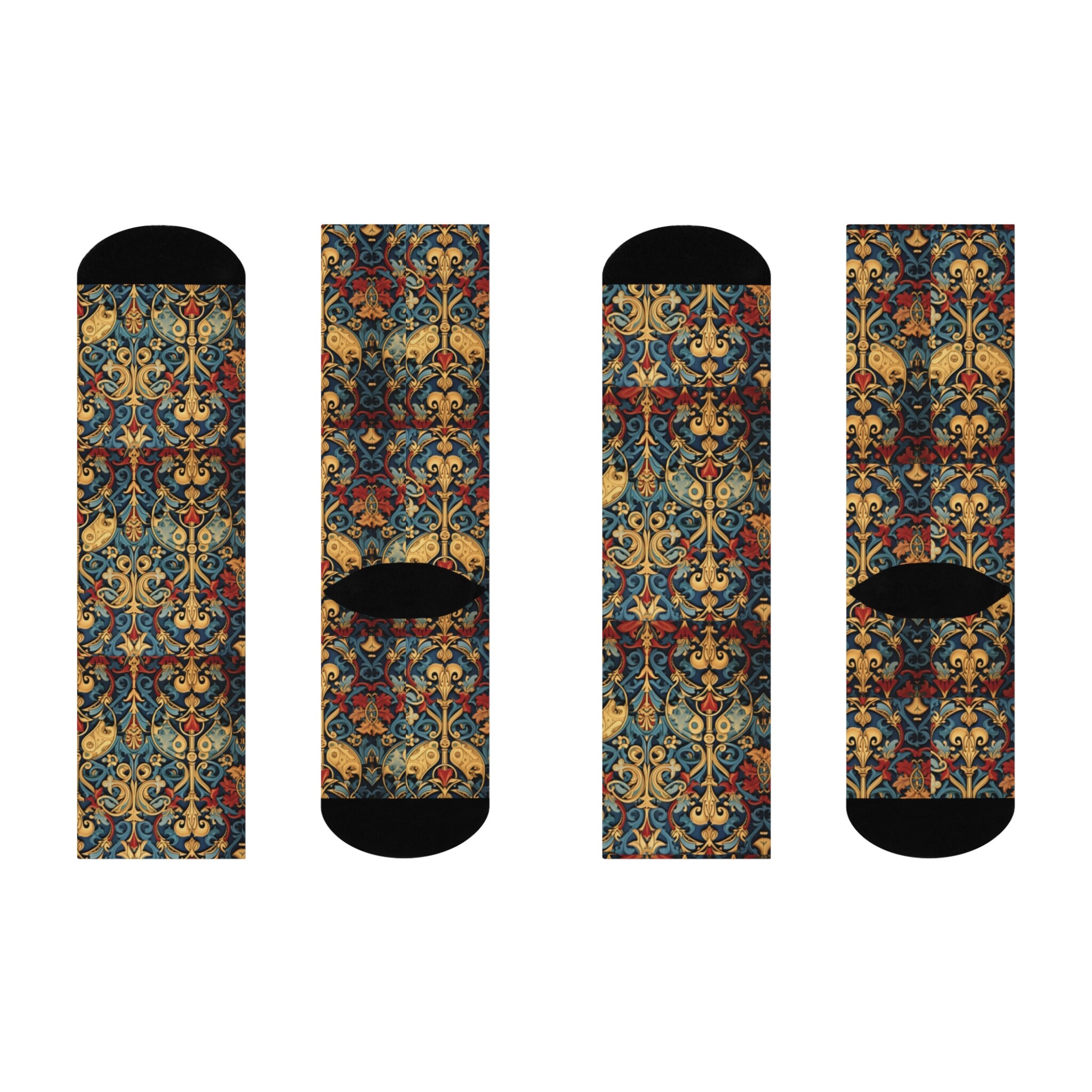 Medieval Themed Themed Cushioned Crew Socks - Etsy