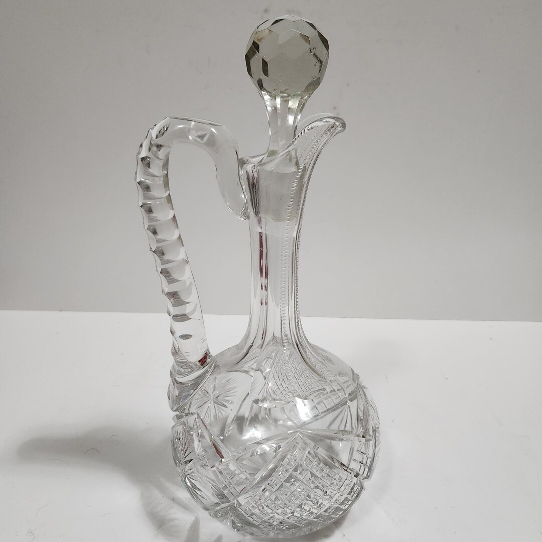 Antique Cut Glass Decanter - Etsy