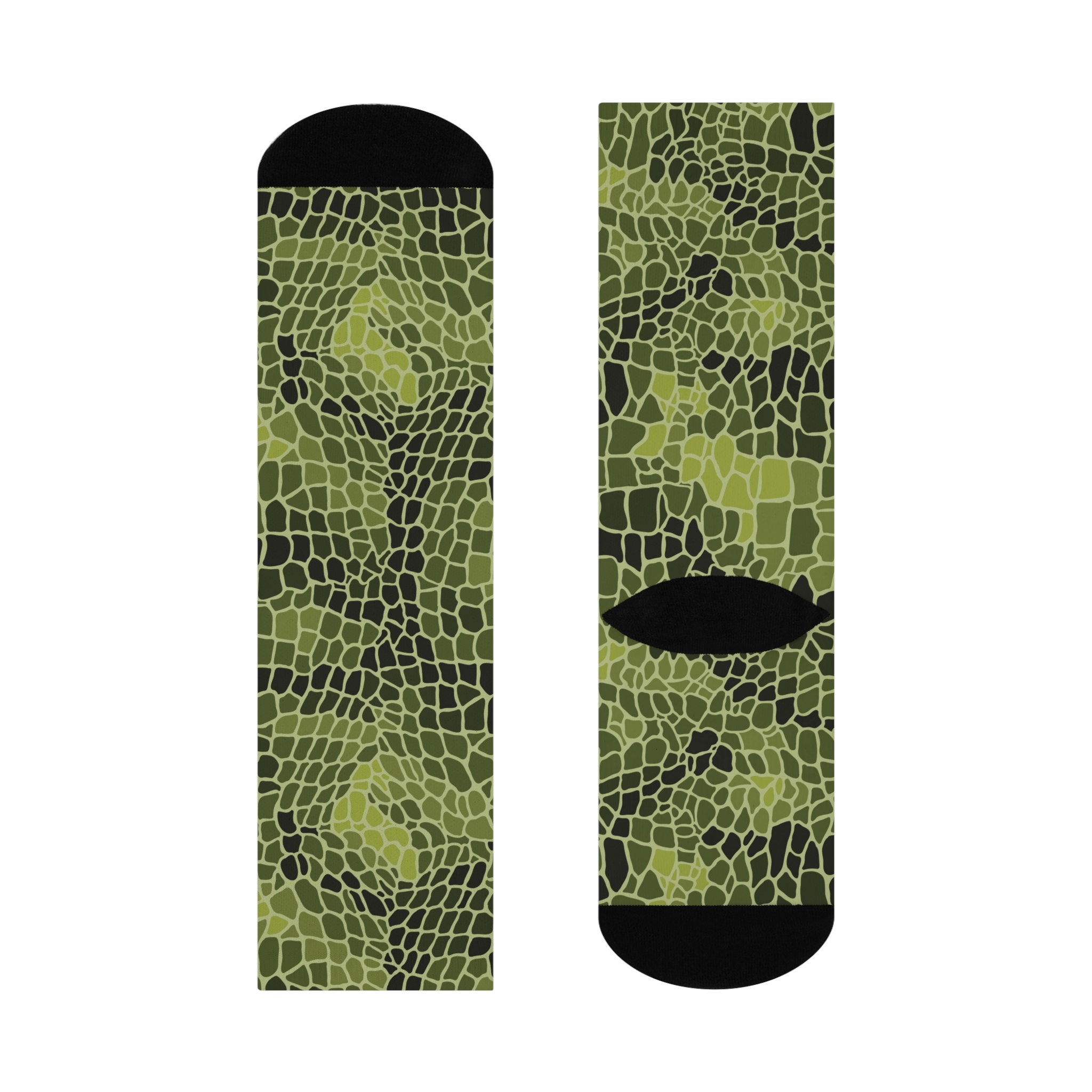 Alligator Skin Themed Cushioned Crew Socks, Alligator Socks - Etsy