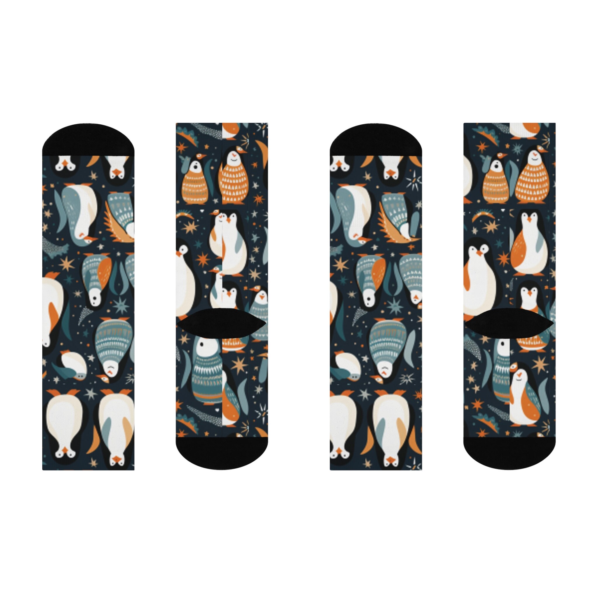 Penguin Cushioned Crew Socks - Etsy