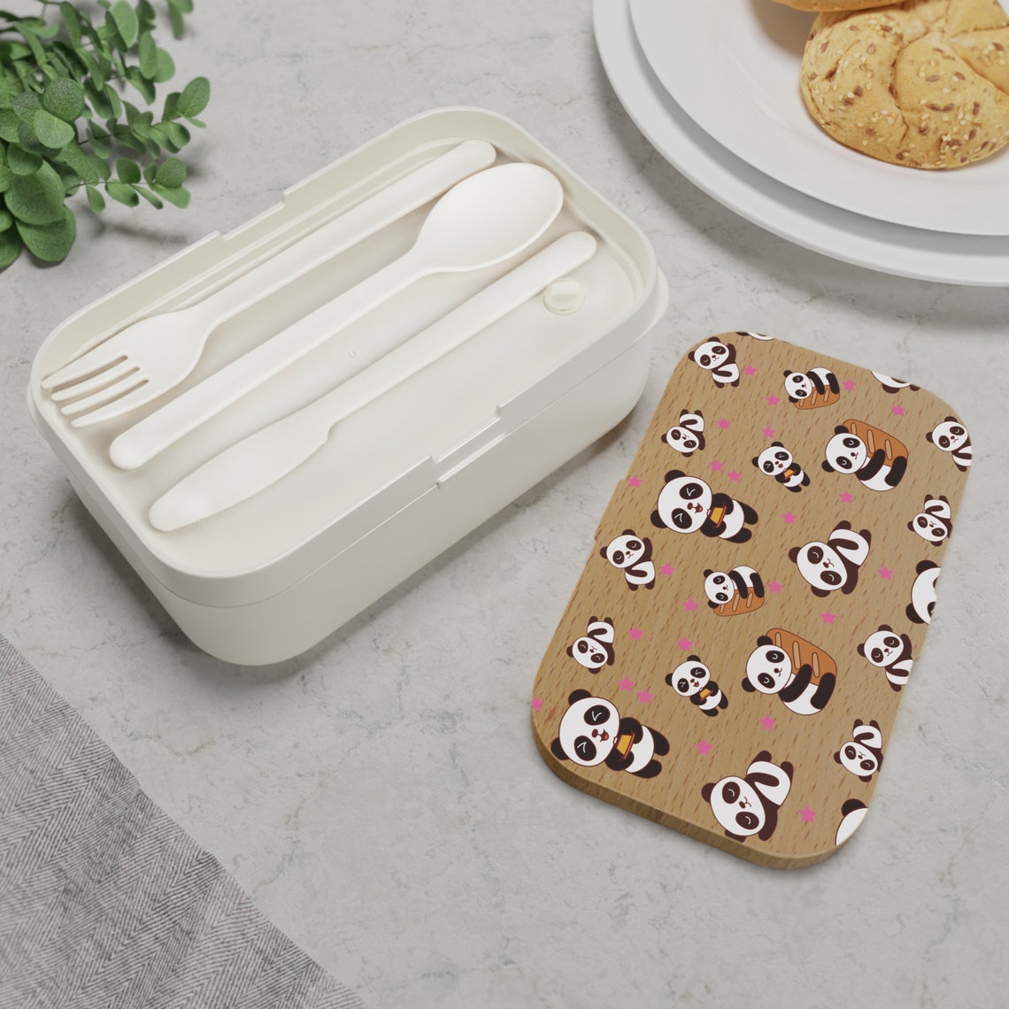 Panda Bento Lunch Box Kawaii Panda Panda Snackbox - Etsy
