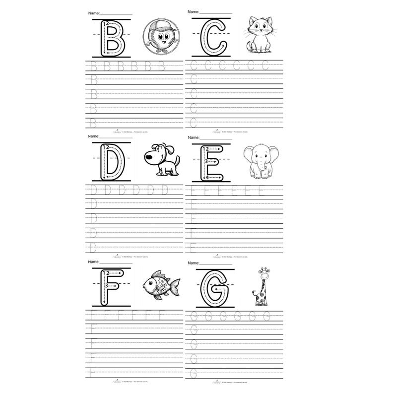 Uppercase Alphabet Tracing Worksheets | Printable Letter Practice for ...