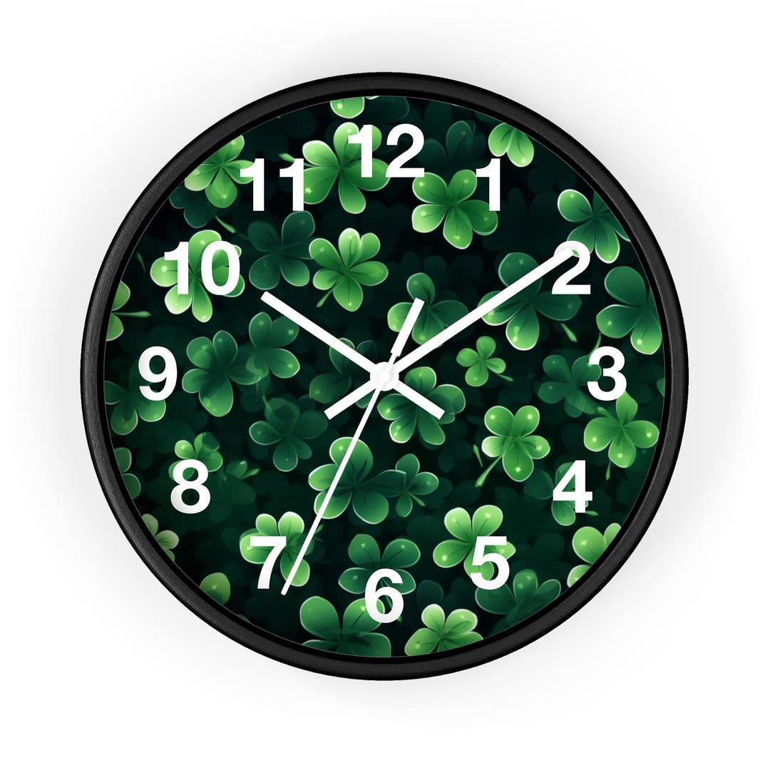 Clover Wall Clock, Irish Wall Clock - Etsy