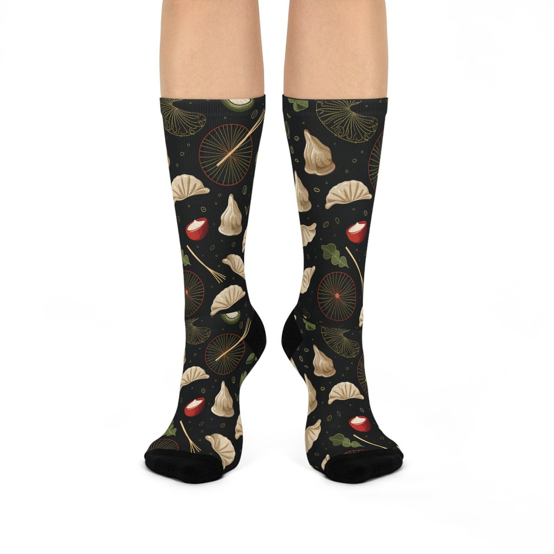 Dumpling Cushioned Crew Socks, Dumpling Socks - Etsy
