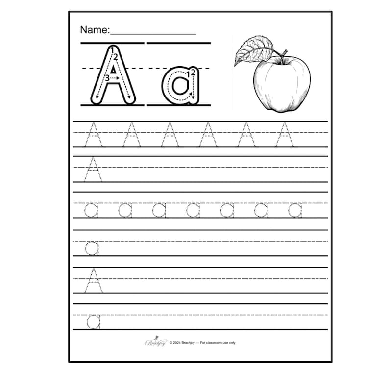 Alphabet Handwriting Worksheets A–Z | Tracing Uppercase & Lowercase ...