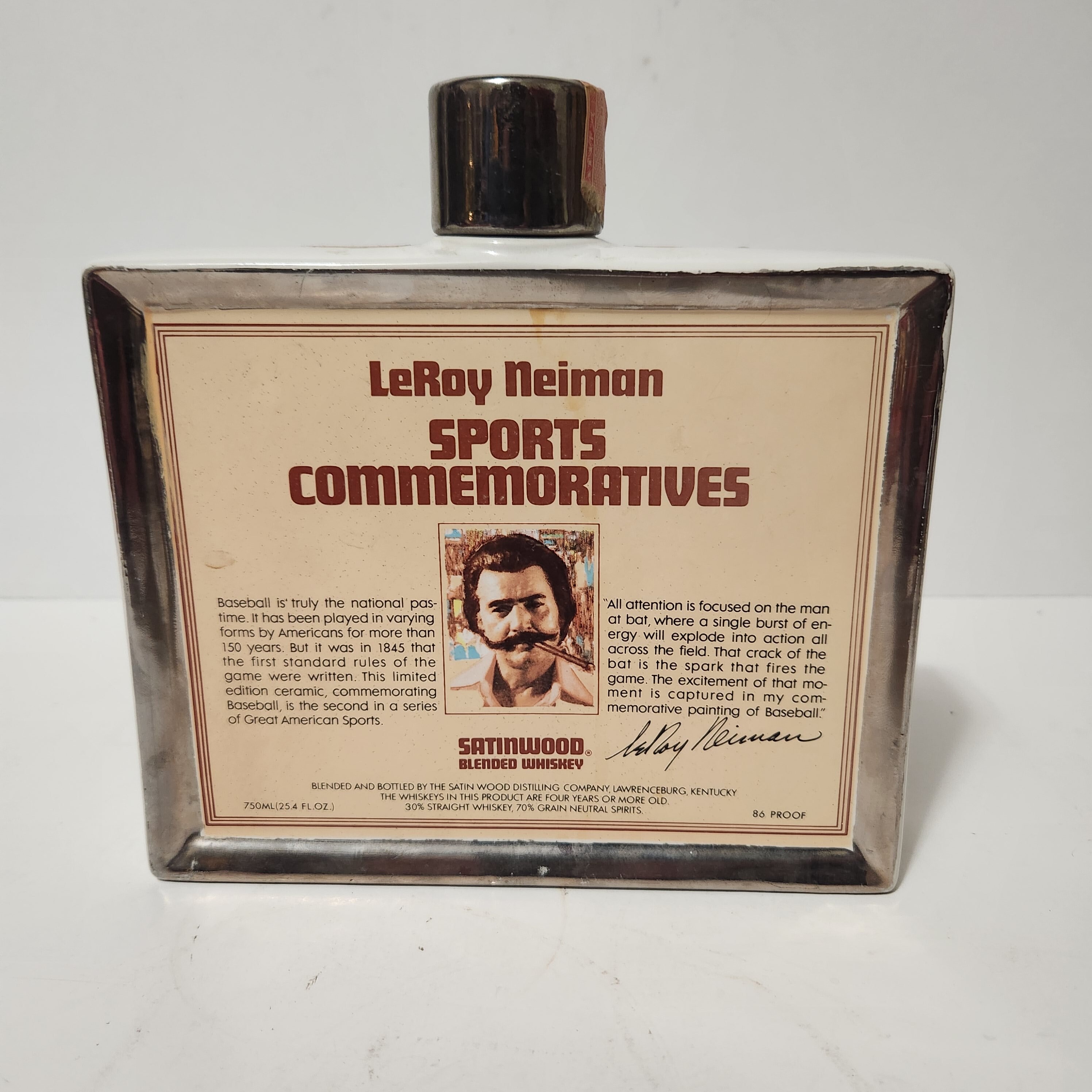 Vintage 1979 Leroy Neiman Ceramic Whisky Baseball Decanter - Etsy