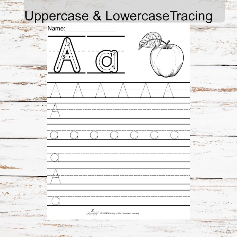 Alphabet Handwriting Worksheets A–Z | Tracing Uppercase & Lowercase ...