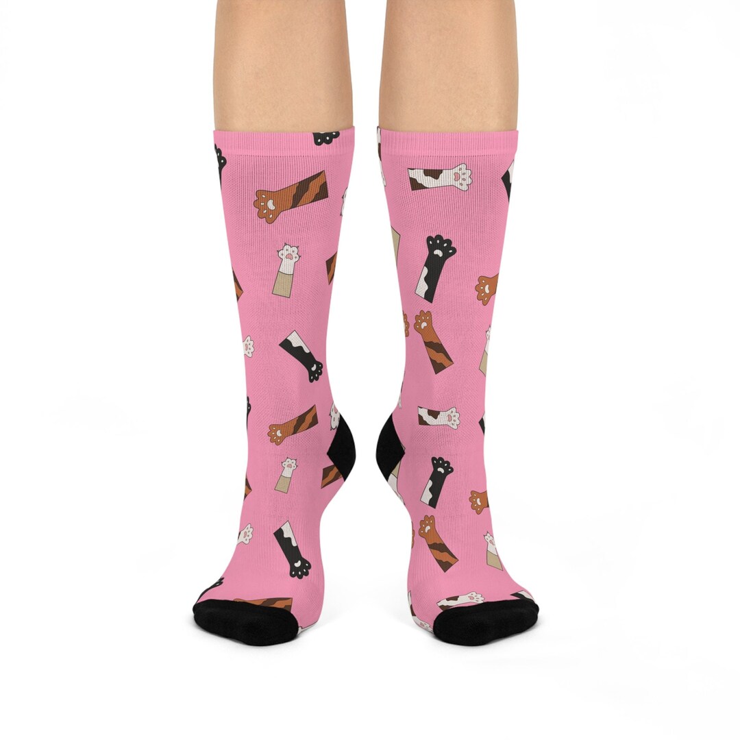 Cat Paw Socks, Pink Cat Socks, Cats Toe Bean Socks, Cute Cat Socks - Etsy