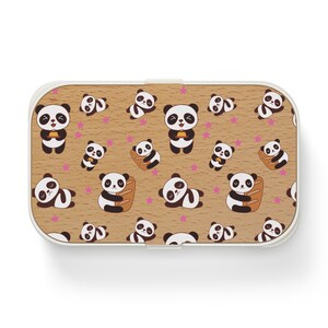 Panda Bento Lunch Box, Kawaii Panda, Panda Snackbox - Etsy