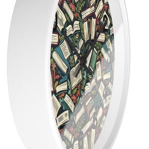 Book Themed Wall Clock, Library Clock - Etsy