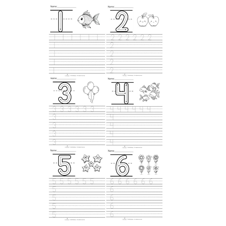 Number Tracing Worksheets 1–20 PDF | Pre-k, Kindergarten & 1st Grade ...