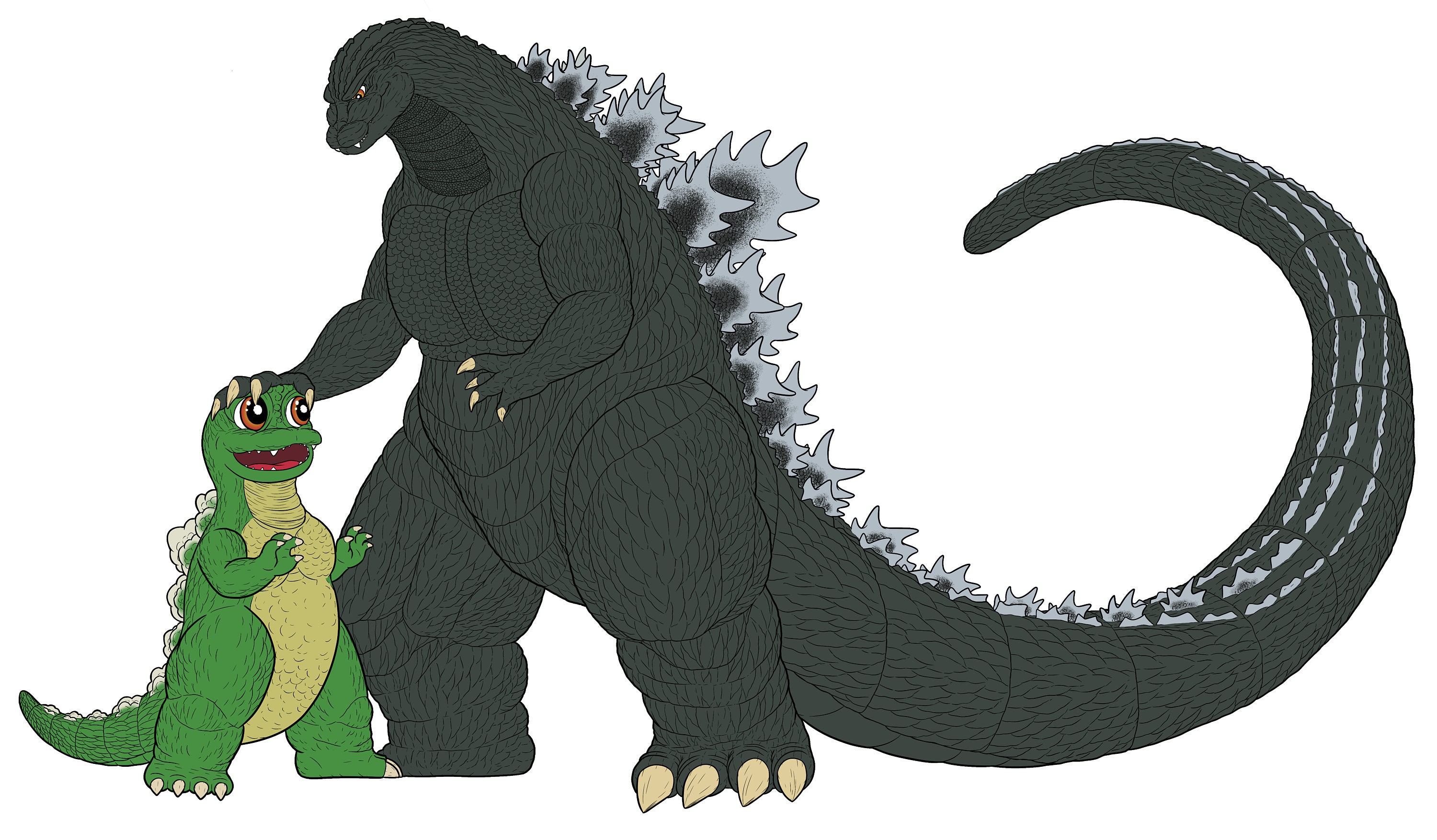 Godzilla and Little Godzilla Aka Junior Vinyl/matte and Holographic ...