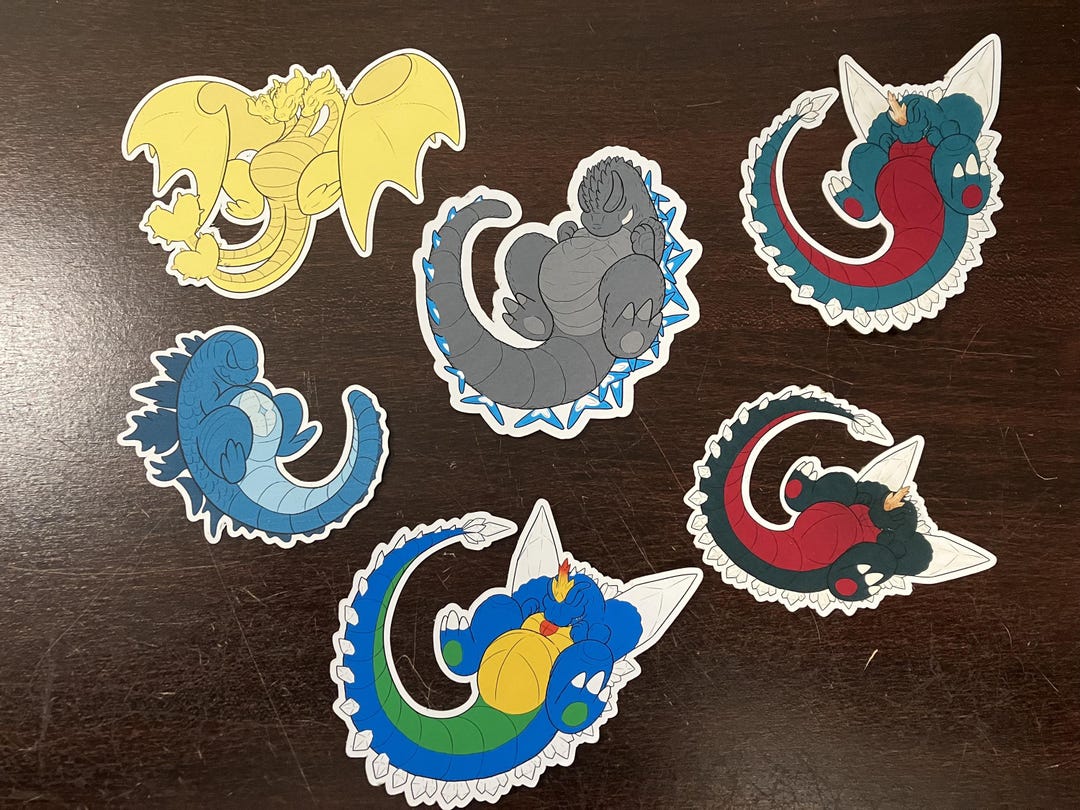 Chibi Godzilla Stickers (various Design and Package Options!) - Etsy
