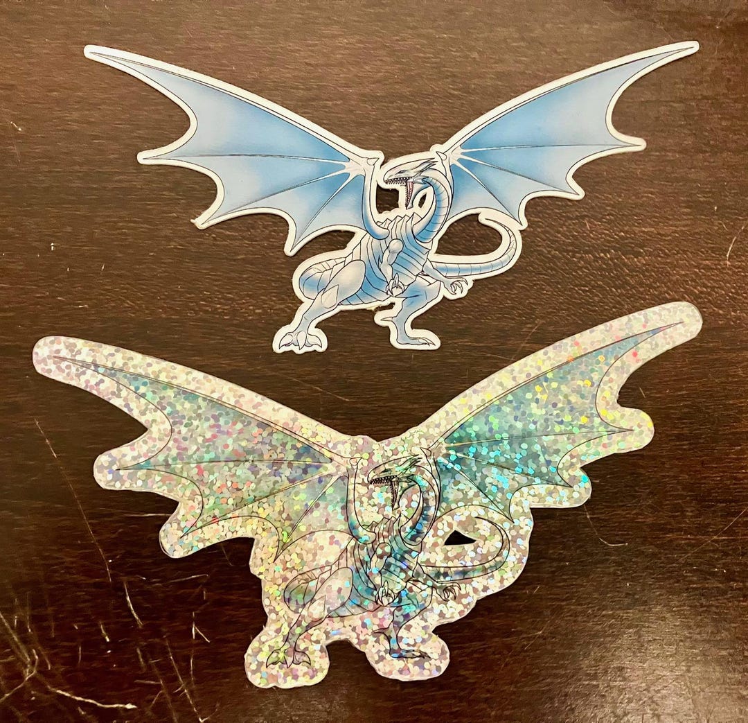 Blue-eyes White Dragon Sticker (matte and Holographic Options) - Etsy