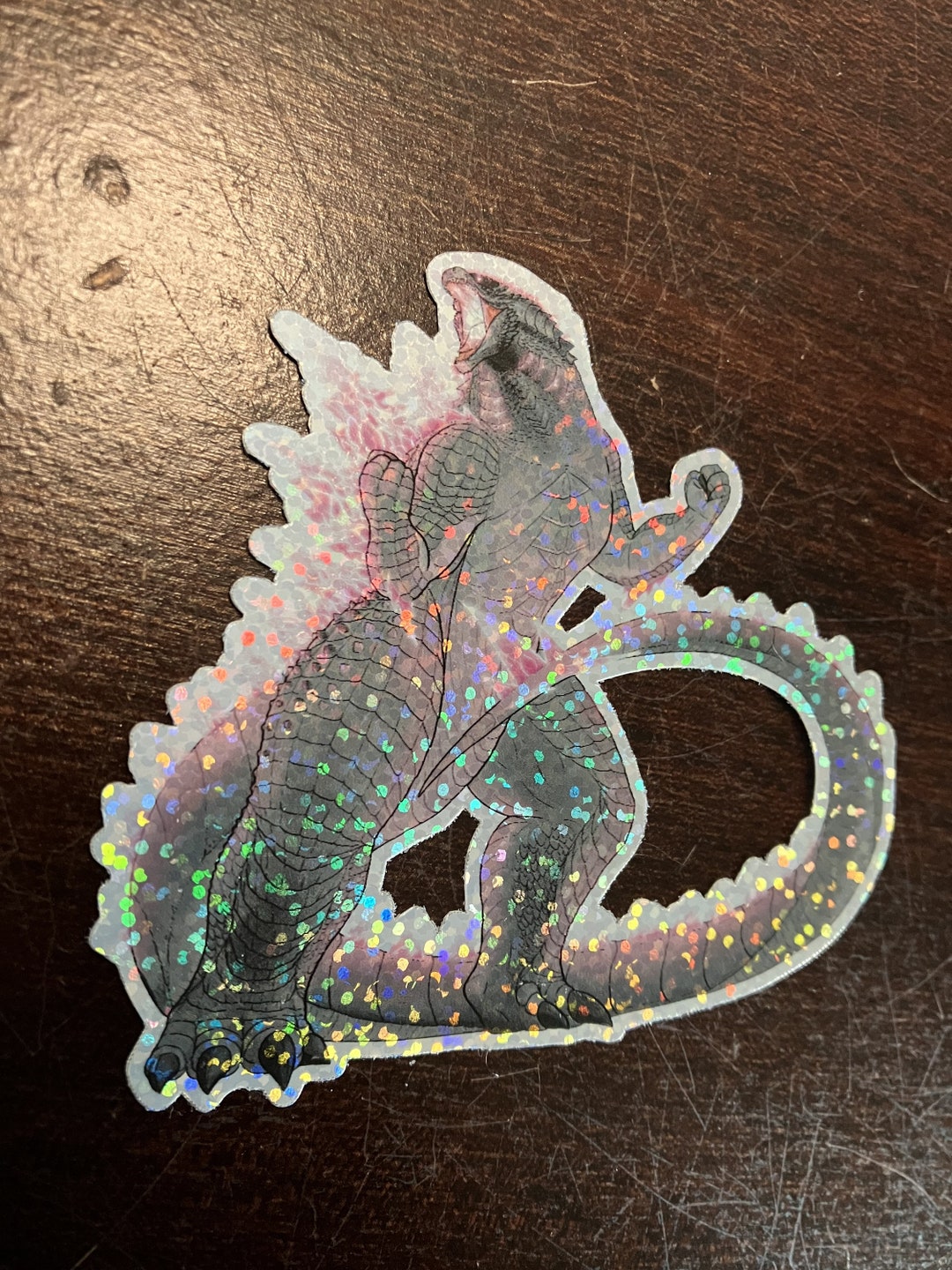 Godzilla Evolved Vinyl Holographic Sticker - Etsy
