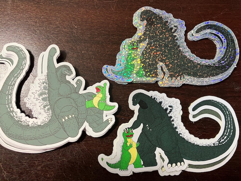Godzilla and Little Godzilla Aka Junior Vinyl/matte and Holographic ...