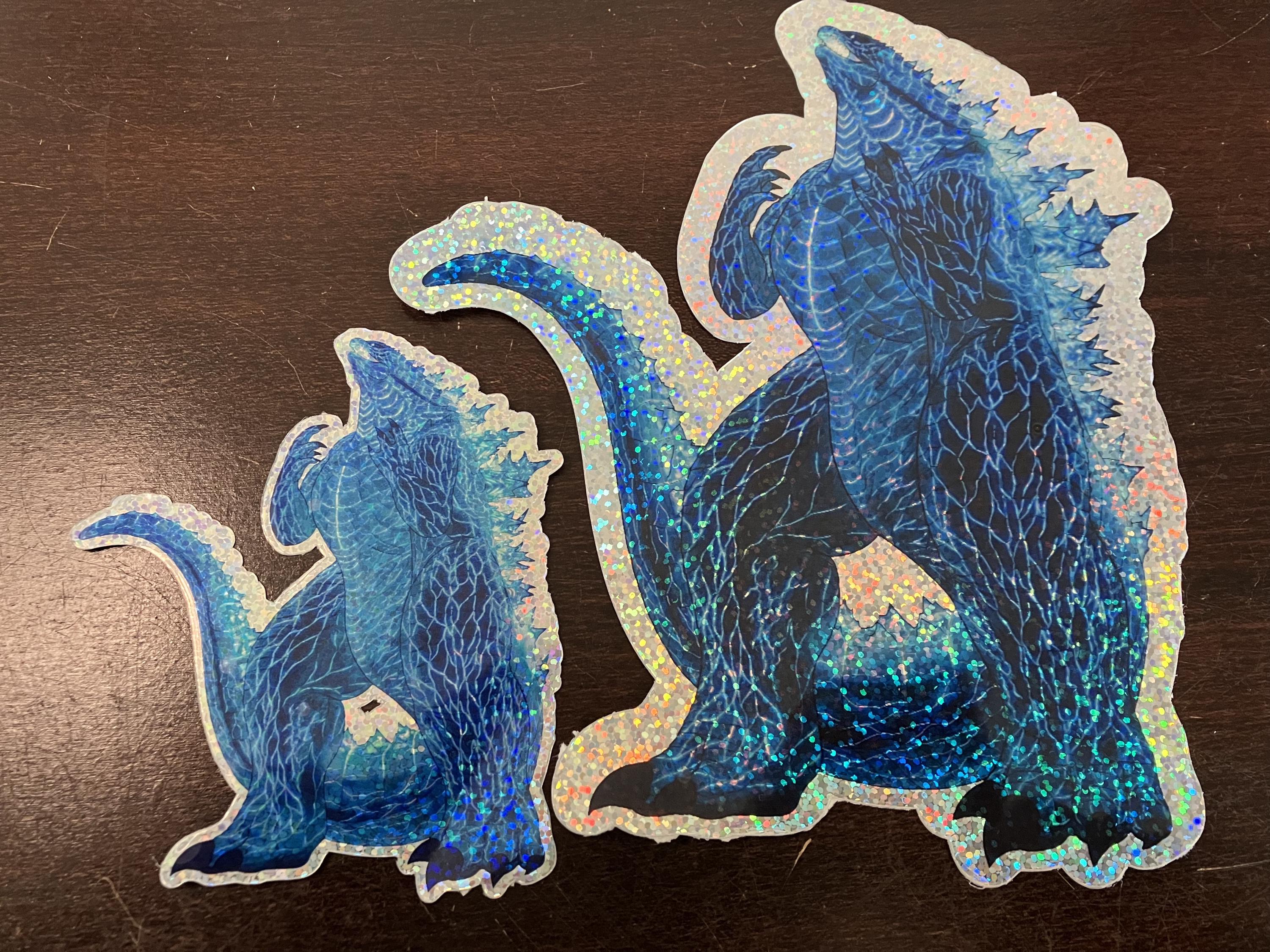 Supercharged Godzilla Sticker (matte/holographic and Large/small ...