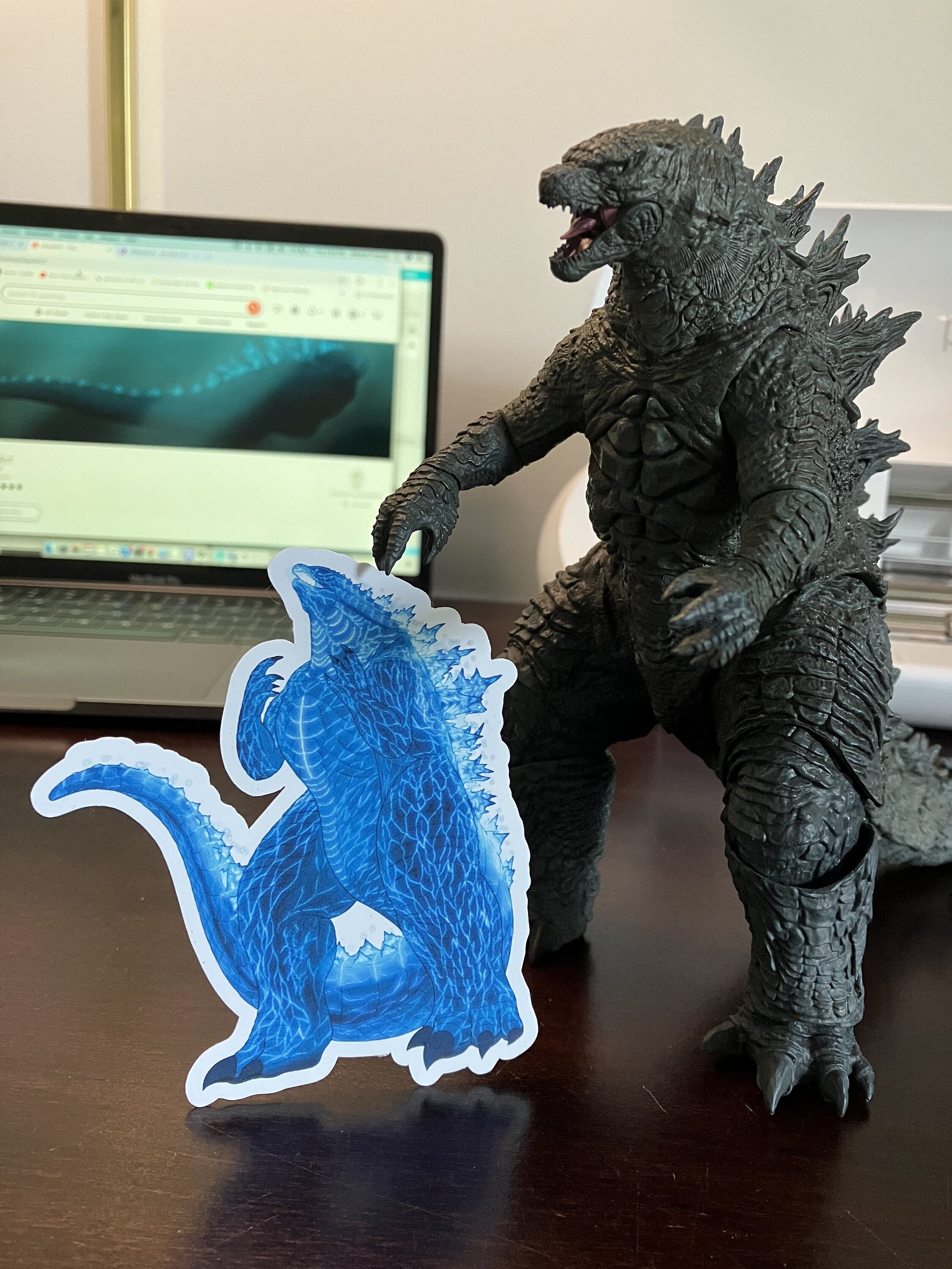 Supercharged Godzilla Sticker (matte/holographic and Large/small ...