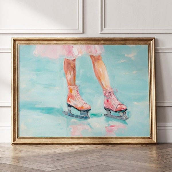 Ice Skating Print - Etsy