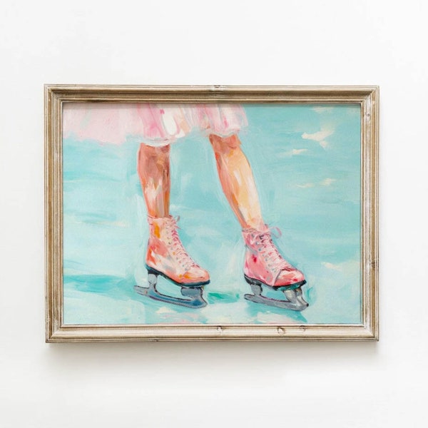 Ice Skating Print - Etsy