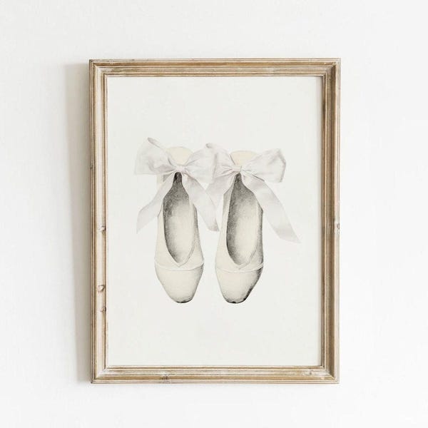 Ballet Slippers Art - Etsy