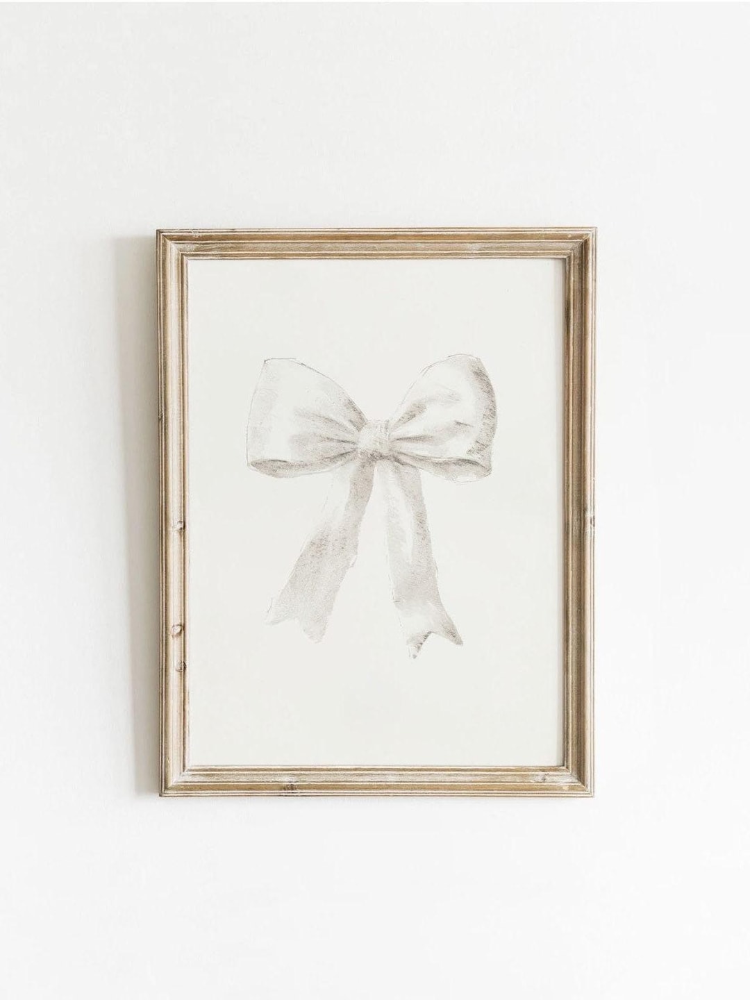 White Bow Print Preppy Art Bow Painting Preppy Dorm Prints Aesthetic ...