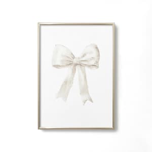 White Bow Print Preppy Art Bow Painting Preppy Dorm Prints - Etsy