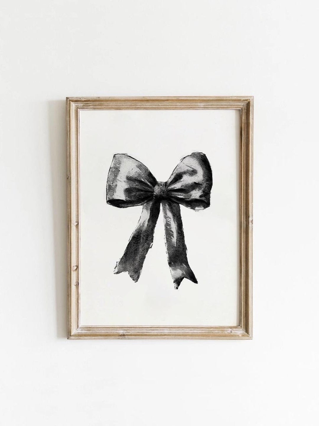 Black Bow Print Preppy Art Bow Painting Preppy Dorm Prints Aesthetic ...