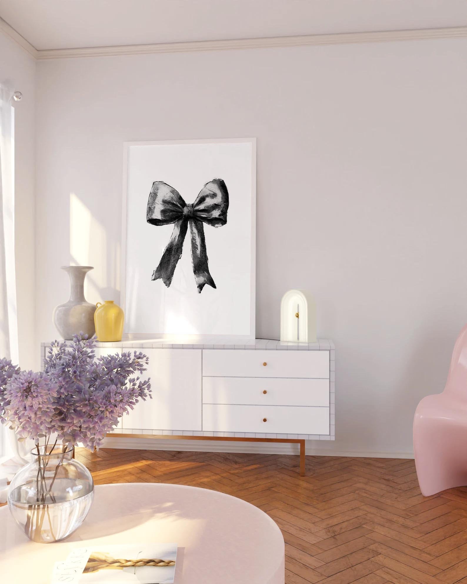 Zwarte strik print Preppy Art Bow schilderij Preppy Dorm prints ...